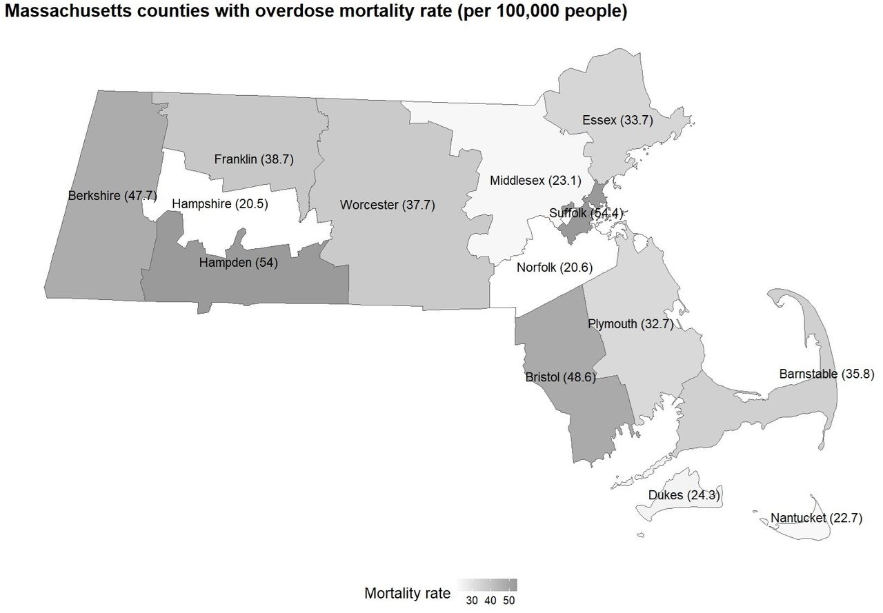 Drug involvement variations in overdose death spikes: county-level ...